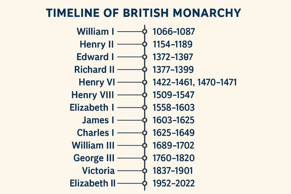 Timeline of British Monarchy