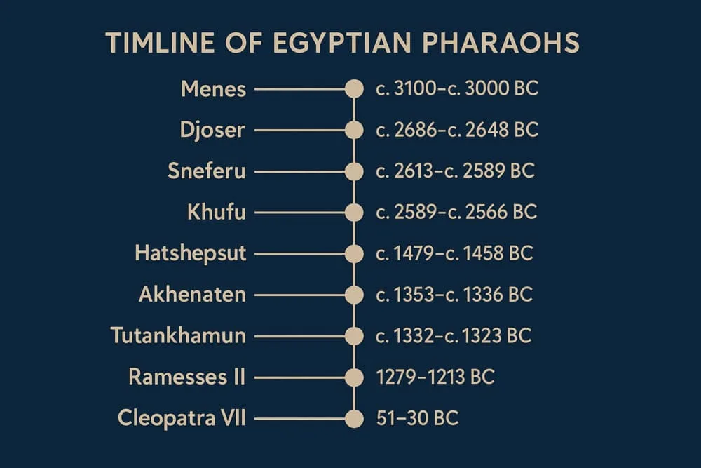 Timeline of Egyptian Pharaohs