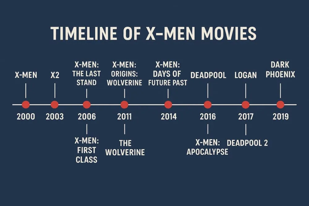 Timeline of X Men Movies
