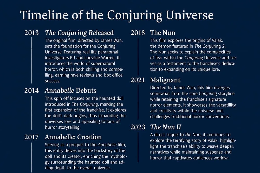 Timeline of the Conjuring Universe